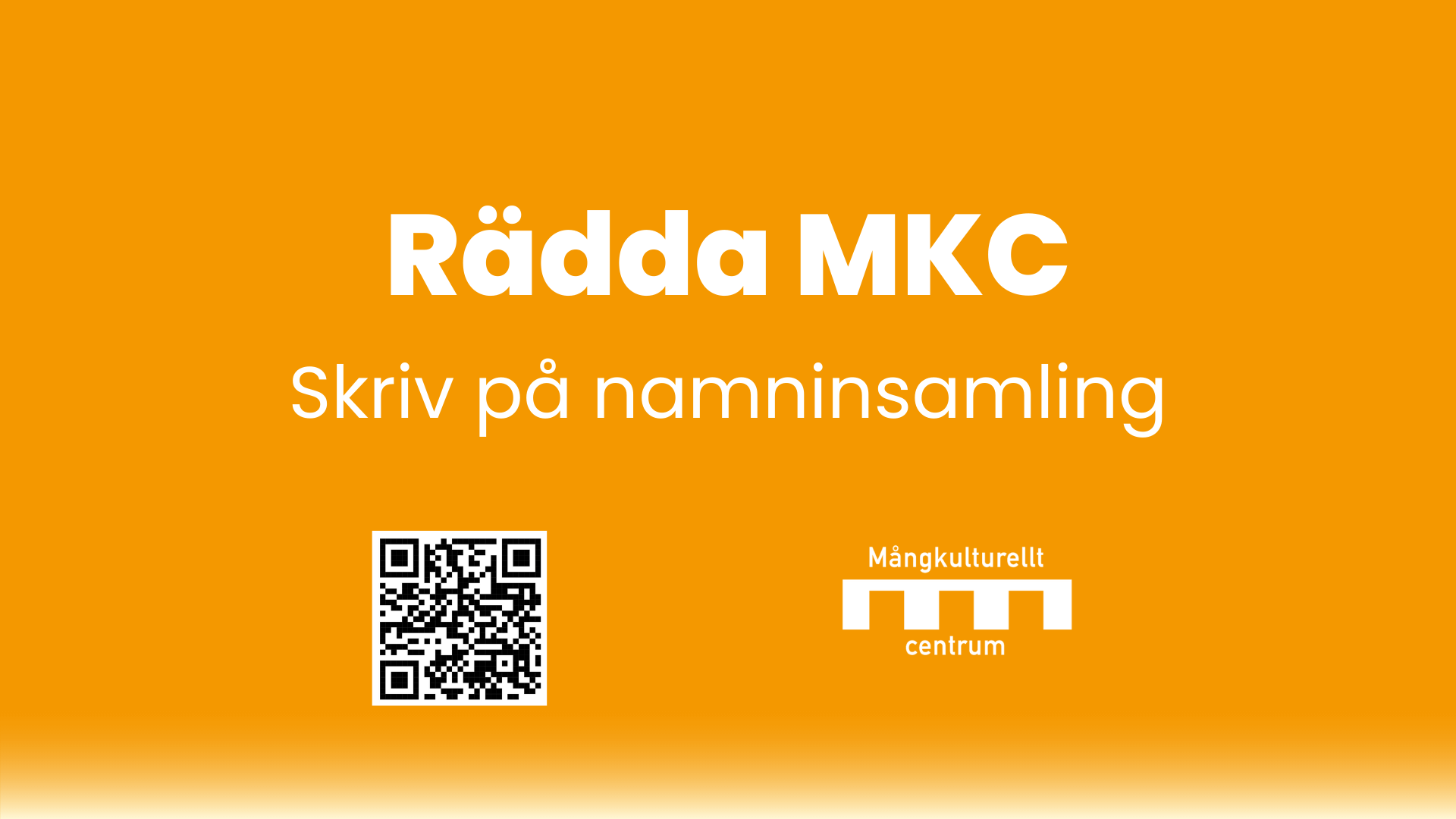 Rädda MKC - namninsamling - MK Centrum
